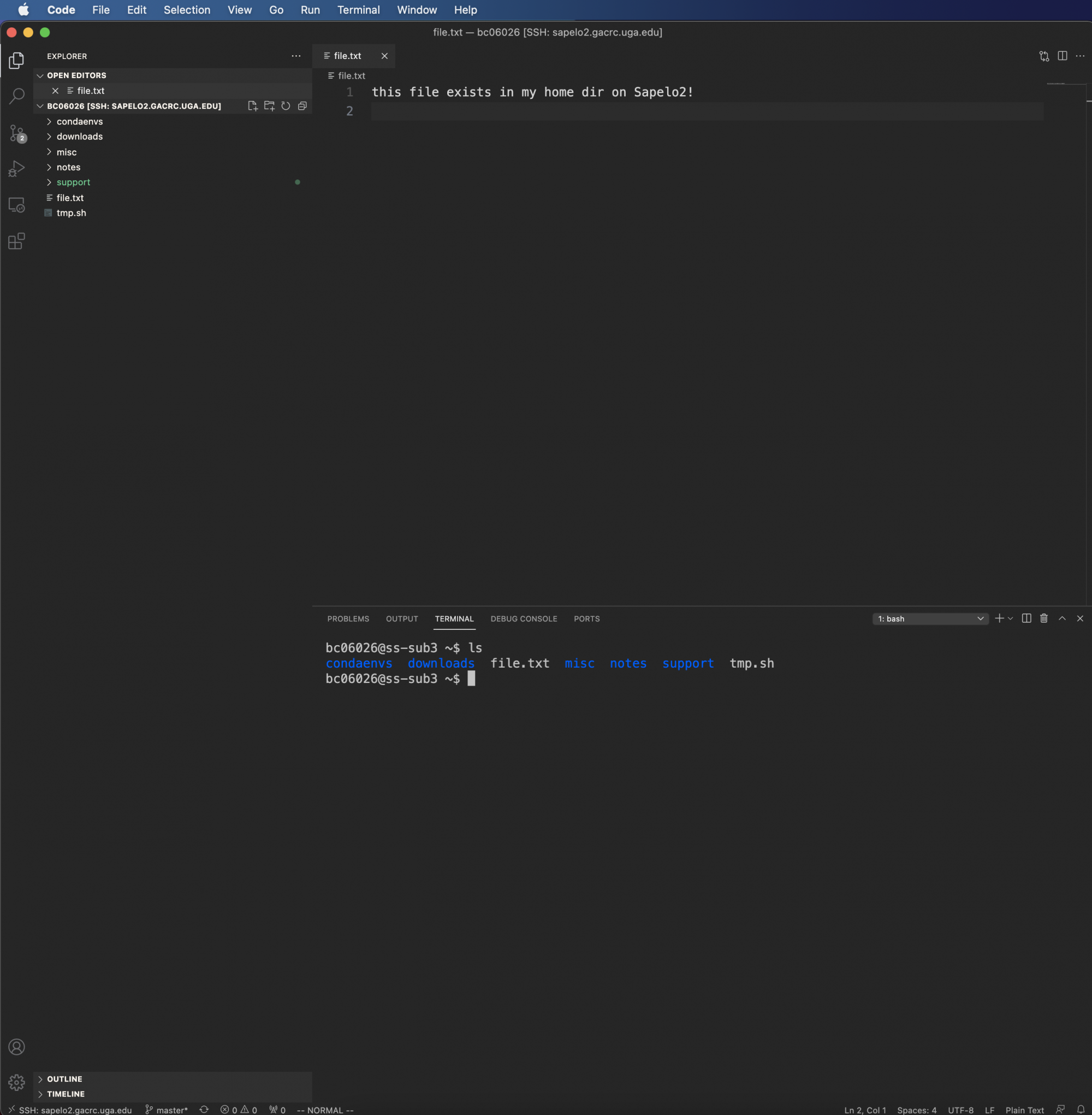 Visual Studio Code SSH - Research Computing Center Wiki